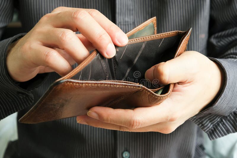 Man S Hand Closes the Bag No Money in the Pocket, Financial Problems ...