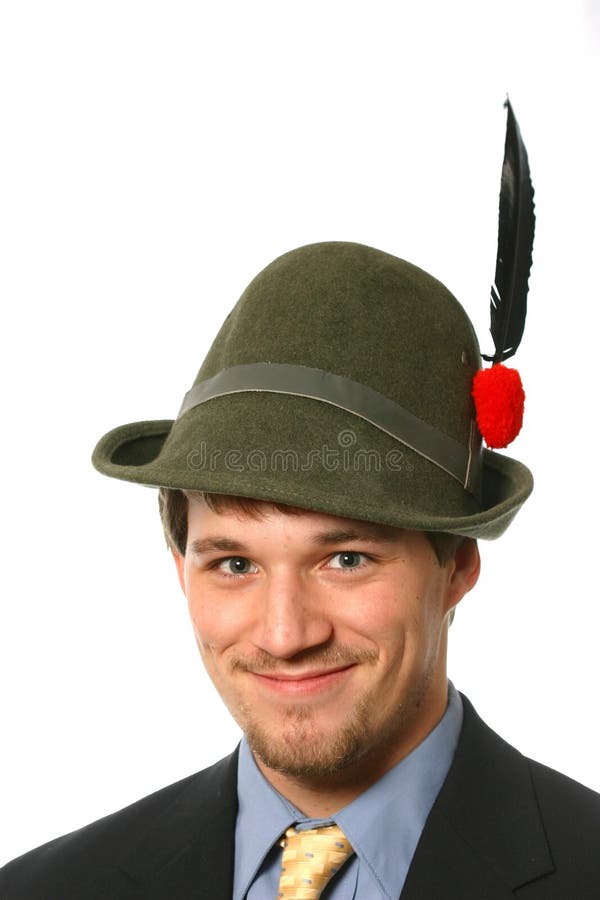 Young Man S Portrait in Italian Alpini Hat Stock Image - Image of coat ...