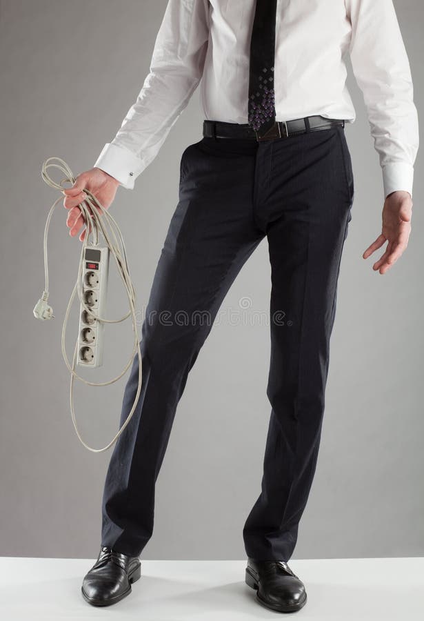 Young Man S Torso with Wires and Sockets Stock Photo - Image of ...