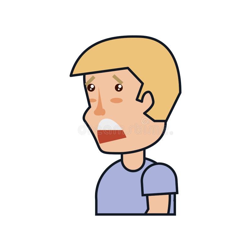 Sad man avatar character stock vector. Illustration of beautiful - 94428202