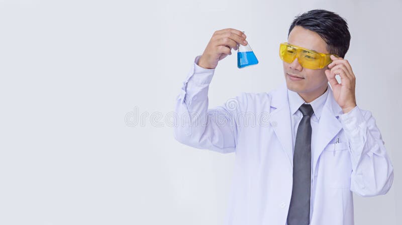 Young Man Scientist in Chemistry Lab Stock Photo - Image of people ...