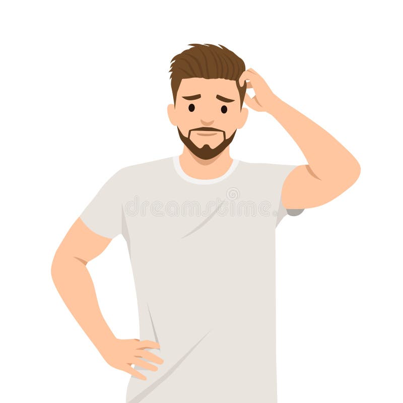Man Thinking Scratching Head Stock Illustrations – 612 Man Thinking ...