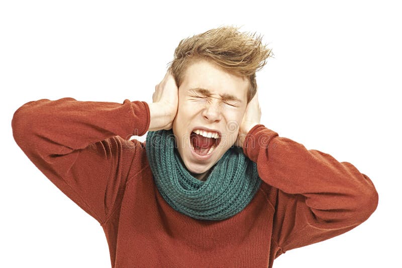 Young man screaming stock photo. Image of isolated, youth - 30473340