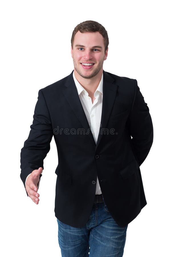 Young man shaking hand stock image. Image of businessman - 27216815