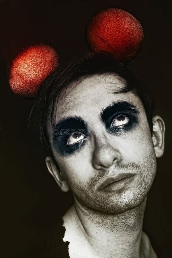 Man with a sham mouse ears stock image. Image of static - 20543819