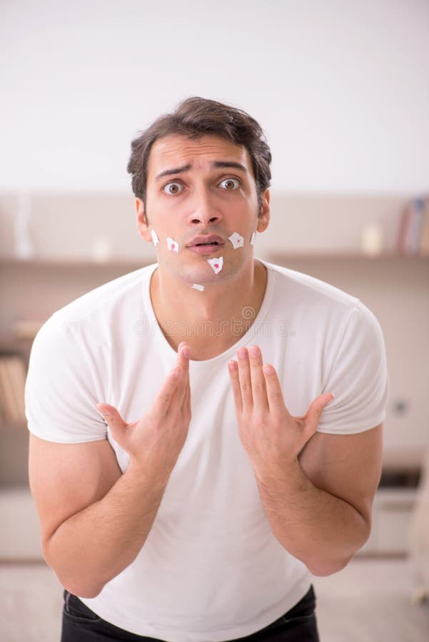 Bleeding Shaving Nick Stock Photos - Free & Royalty-Free Stock Photos ...