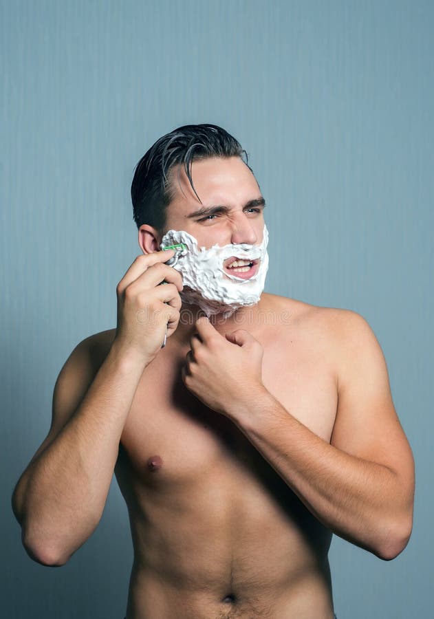Hate shaving stock photo. Image of caucasian, face, ready - 31073312