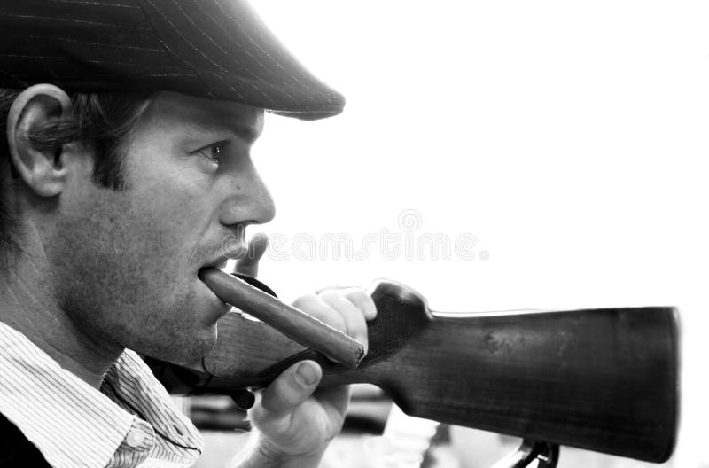 Young Man with Shotgun Over His Shoulder Stock Photo - Image of young ...