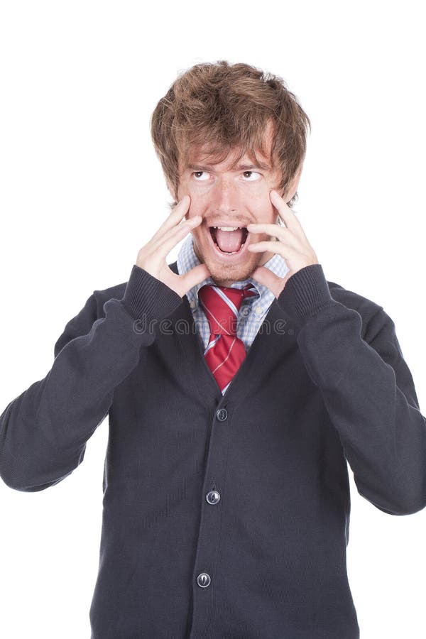 Young man shouting stock image. Image of people, shouting - 16549155