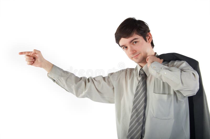 Young man show stock photo. Image of cheerful, person - 5523618