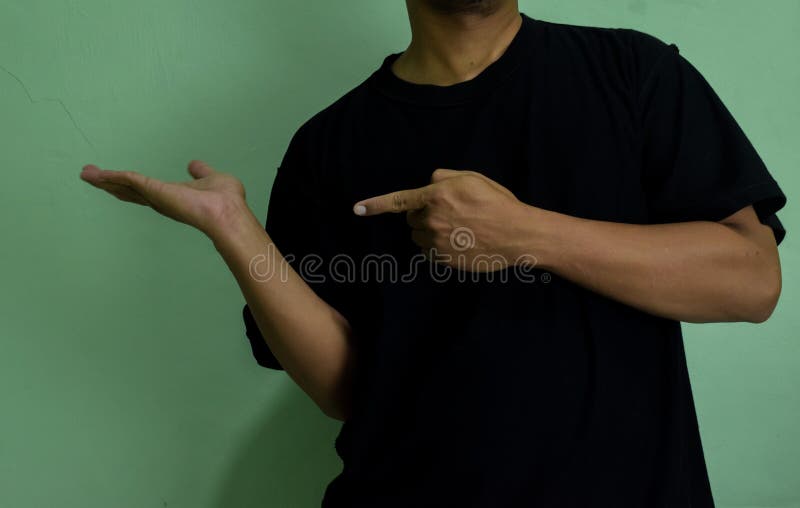 Young Man Showing Direction with Hand Stock Image - Image of business ...