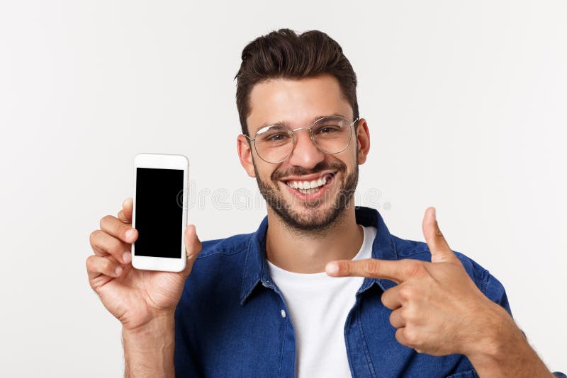 256 Young Happy Man Holding His Cell Phone Showing Stock Photos - Free ... 256 Young Happy Man Holding His Cell Phone Showing Stock Photos - Free ...