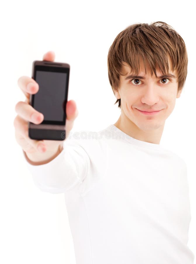 Young Man & Mobile Phone Stock Photo - Image of manage, friendly: 623160