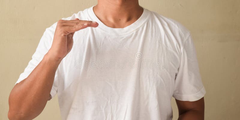 Young Man Showing Sign Language with Hand Gestures Speaking Body ...