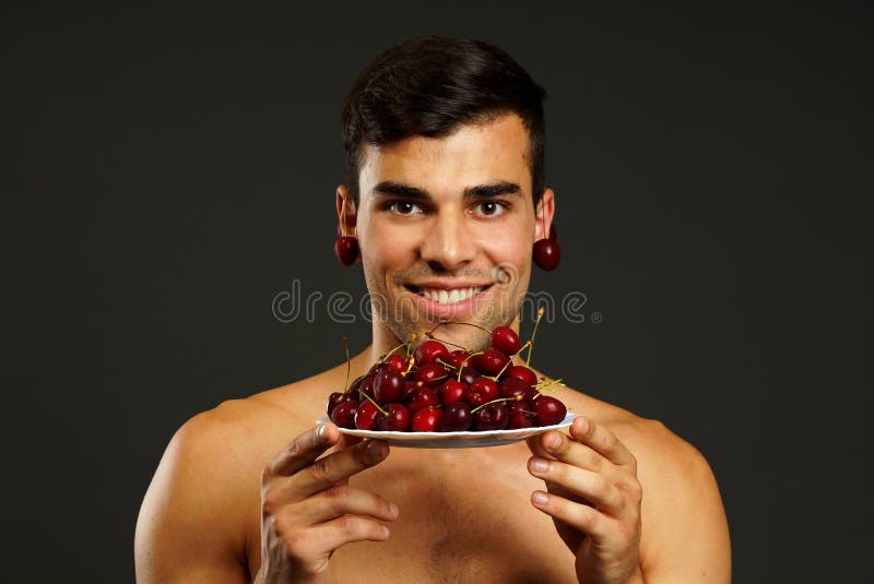 Two red cherries stock image. Image of fresh, fruit, sweet - 56929917