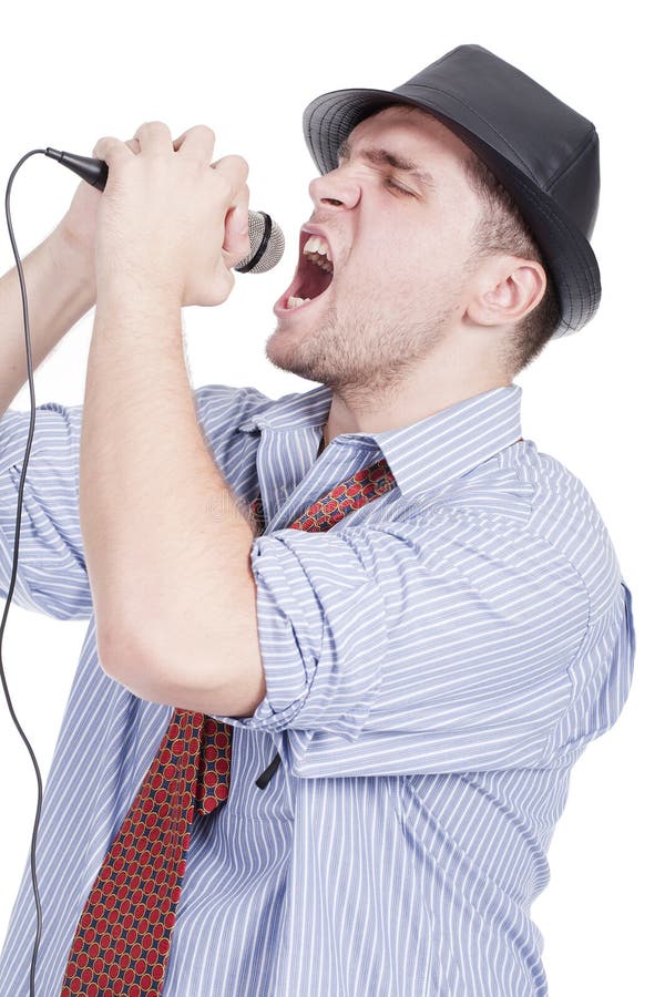 Young man singing stock photo. Image of crazy, artist - 16476534