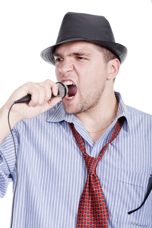 Young Man Singing Stock Photos - Image: 16549163
