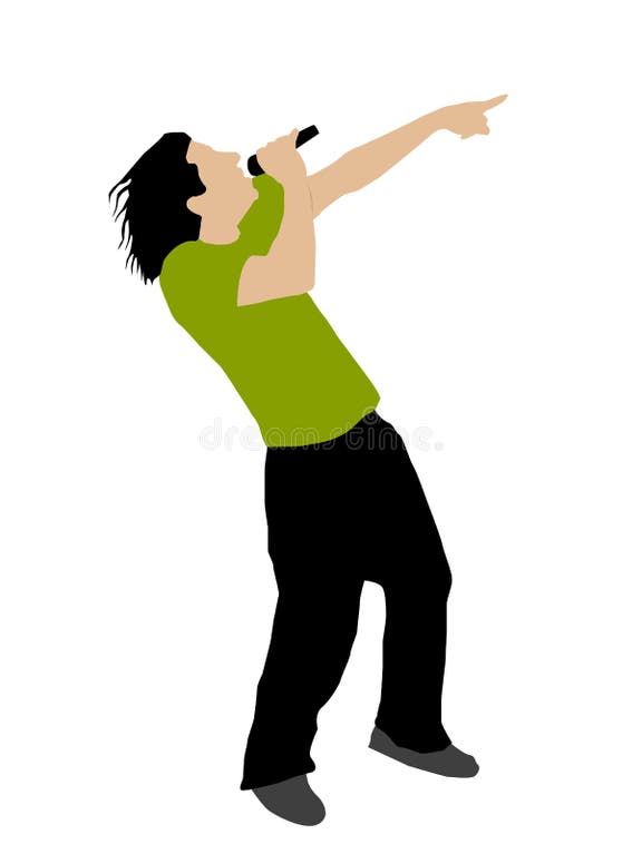 Male Singing Pose Stock Illustrations – 233 Male Singing Pose Stock ...