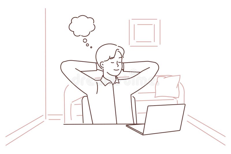 Cartoon Man Dreaming Visualize Stock Illustrations – 13 Cartoon Man ...