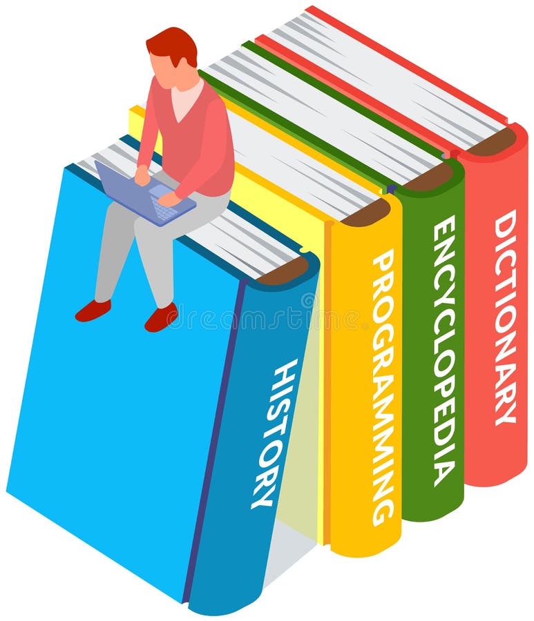 Man Books Computer Cartoon Stock Illustrations – 1,279 Man Books ...