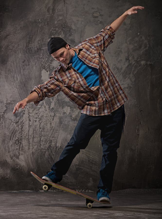 Young man on skate stock photo. Image of jump, cool, action - 29256374