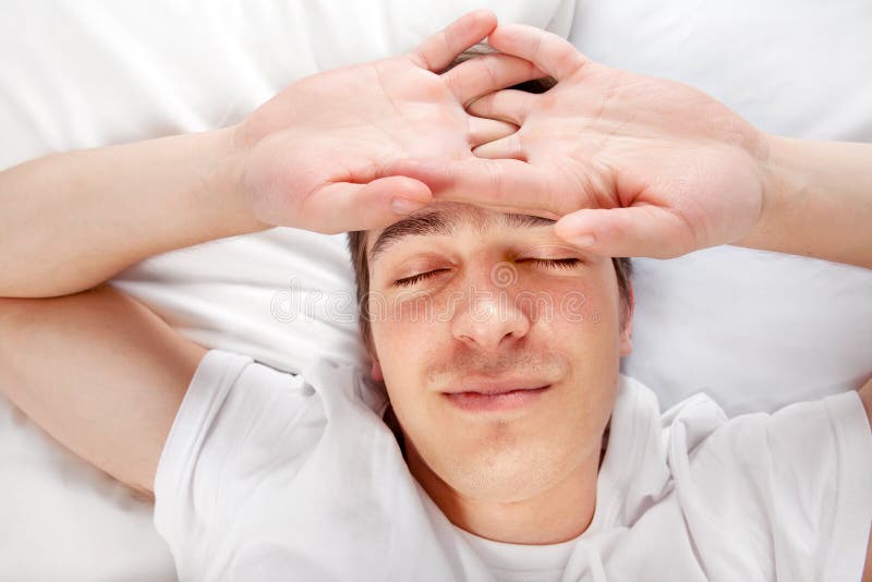 Young Man sleeping stock photo. Image of human, rest - 184197220