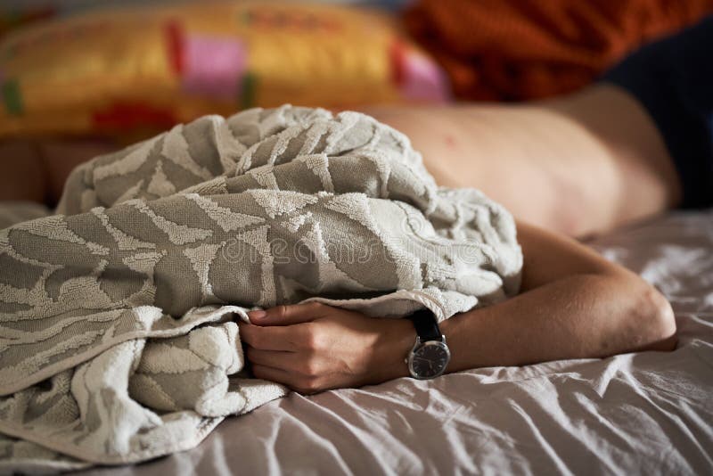Young Man Sleeping Late in the Morning Stock Photo - Image of asleep ...