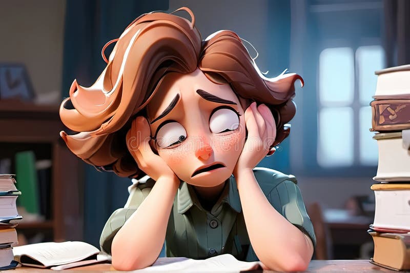 Young Man Sleeping during Study Time at 19-8-2024 Stock Illustration ...