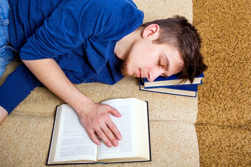 Young Man sleeping stock photo. Image of heap, home - 170575372