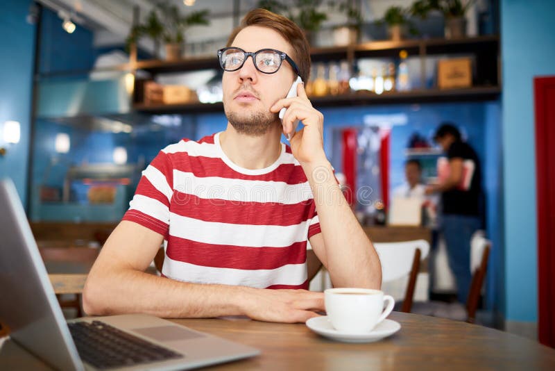 Phoning a Client. Close Up Shot of a Smiling Business Woman Sitting on ...