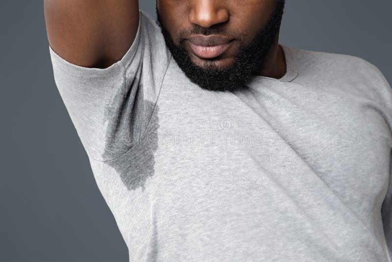 Young Man Smelling His Wet Armpit, Close Up Stock Photo - Image of hand ...