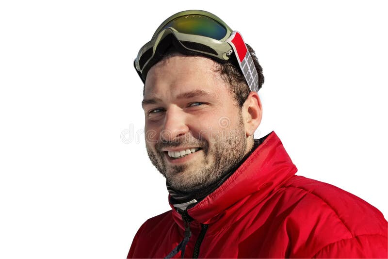 Young Man Smiles in Winter, Snowboard Stock Photo - Image of fashion ...