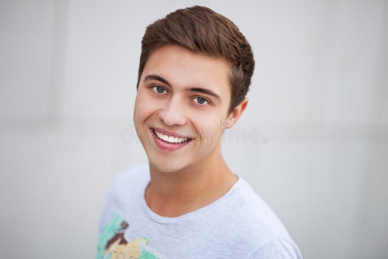Young man smiling stock image. Image of excitement, smiling - 26690365