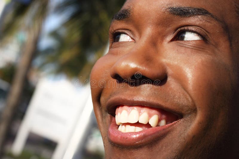 Young man smiling stock photo. Image of male, outdoors - 7270526