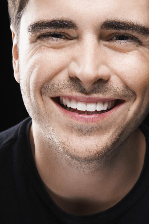 Young Man Smiling stock image. Image of adult, content - 31838647