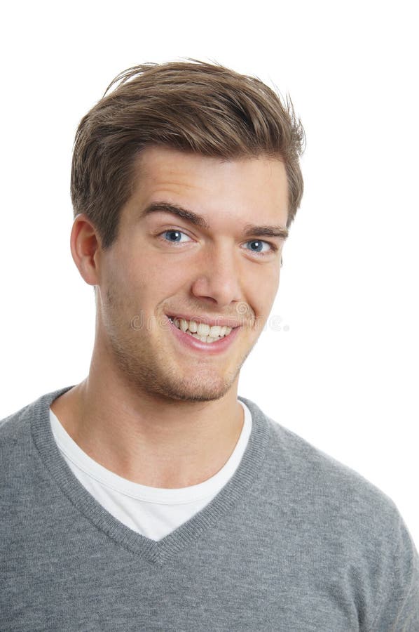 Young man smiling stock image. Image of stubbly, caucasian - 36669653