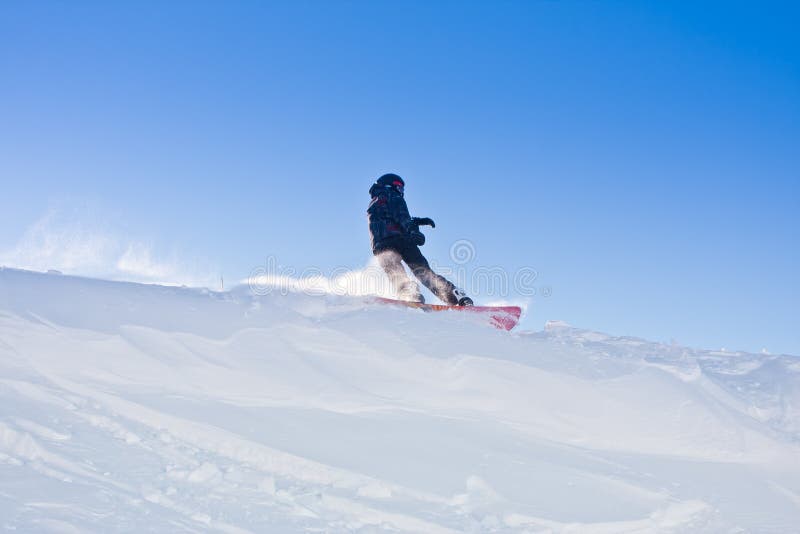 Young man snowboarding stock image. Image of snowsports - 38023649