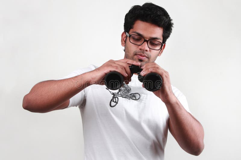A Young Man with Spectacles Stock Photo - Image of handsome, casual ...