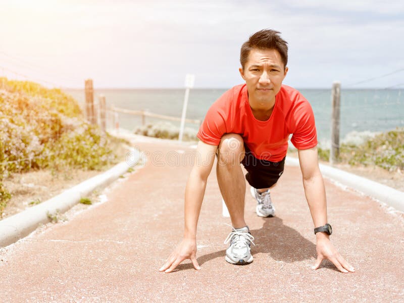 Young Man Getting Ready for a Run Stock Photo - Image of nature, male ...