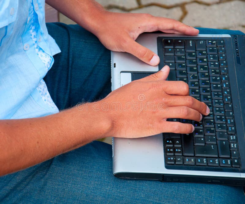 Young Man Stand in Front of Modern Business Building Stock Image ...