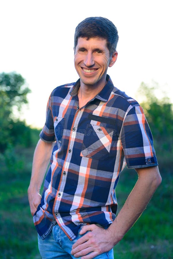 Young man stand stock photo. Image of posing, sunshine - 58174370