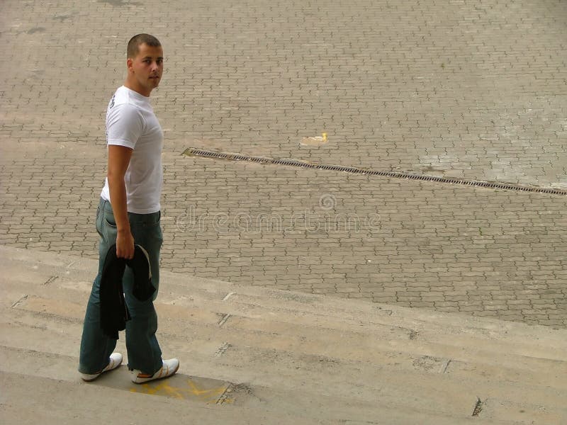 Young man standing stock image. Image of manly, look, caucasian - 205399