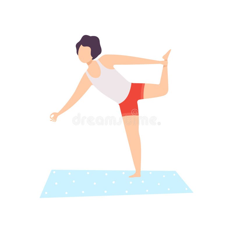 Standing Bow Pulling Pose Yoga : Dandayamana Dhanurasana, Watercolor ...