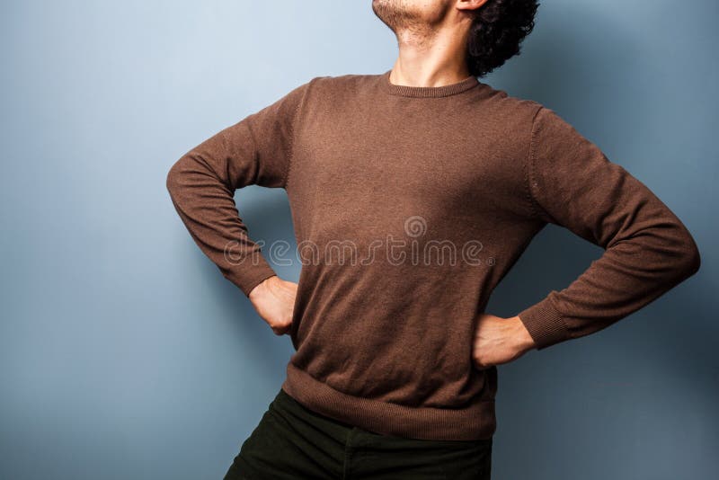 Young Man is Standing in a Proud Stance Stock Photo - Image of ...