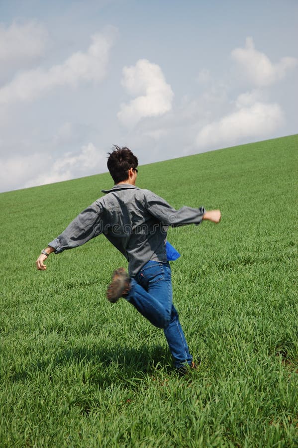 Young man start running stock image. Image of crazy, action - 2353659