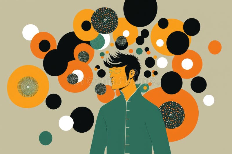 A Young Man, Struggling To Cope with ADHD, His Mind Racing in Circles ...