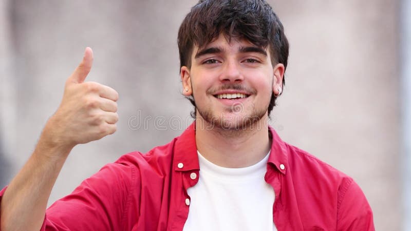 Young Man or Student Looking at Camera Smiling Stock Footage - Video of ...