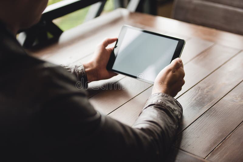Student is Using Tablet Pc , Laptop Computer and Courseware at T Stock ...