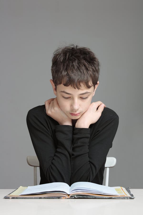 Young man at study stock photo. Image of exam, growth - 13285314