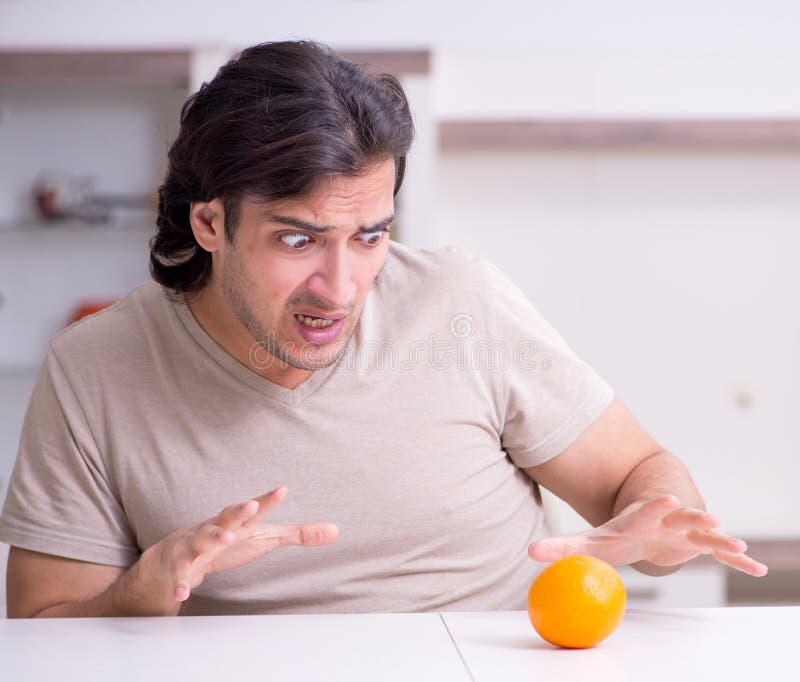 Young Man Suffering from Allergy Stock Photo - Image of afraid ...